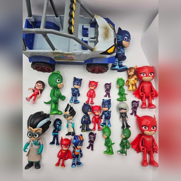 Disney | Toys | Disney Jr Pj Masks Action Figures Vehicle Toys Lot Of ...